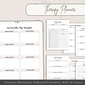 Therapy Journal | Therapy Worksheet | Printable & Editable | Instant ...
