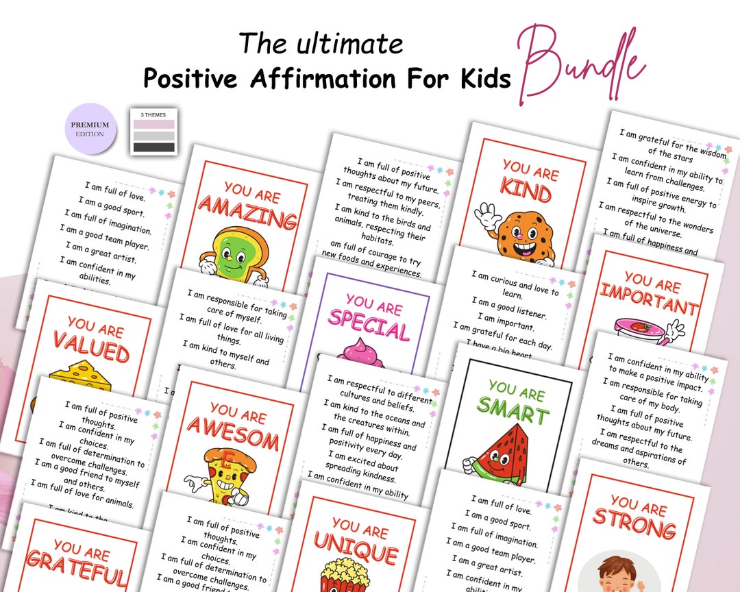 Affirmation Cards for Kids, Positive Messages Deck, Encouraging Quotes ...