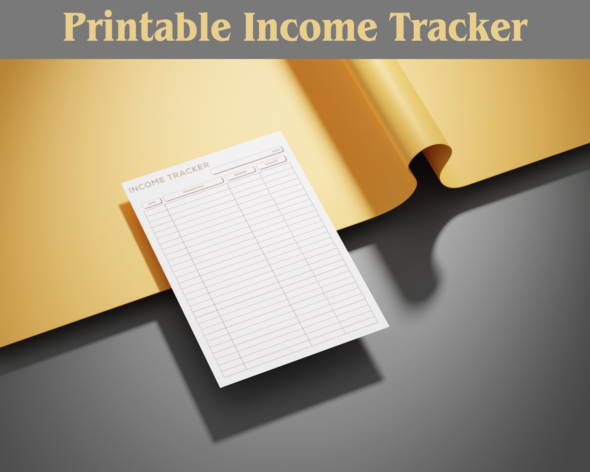 Printable Elegant Income and Expense Tracker, Bill Tracker, Spending ...