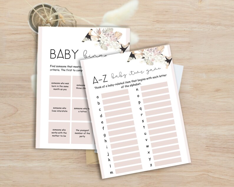 Printable Baby Shower Game Bundle, Gender Neutral Activities, Shower ...
