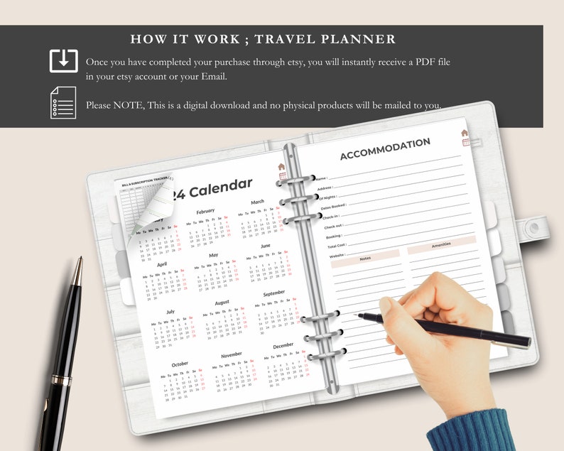 Printable Travel Planner Template, Trip Itinerary Planner, Travel ...
