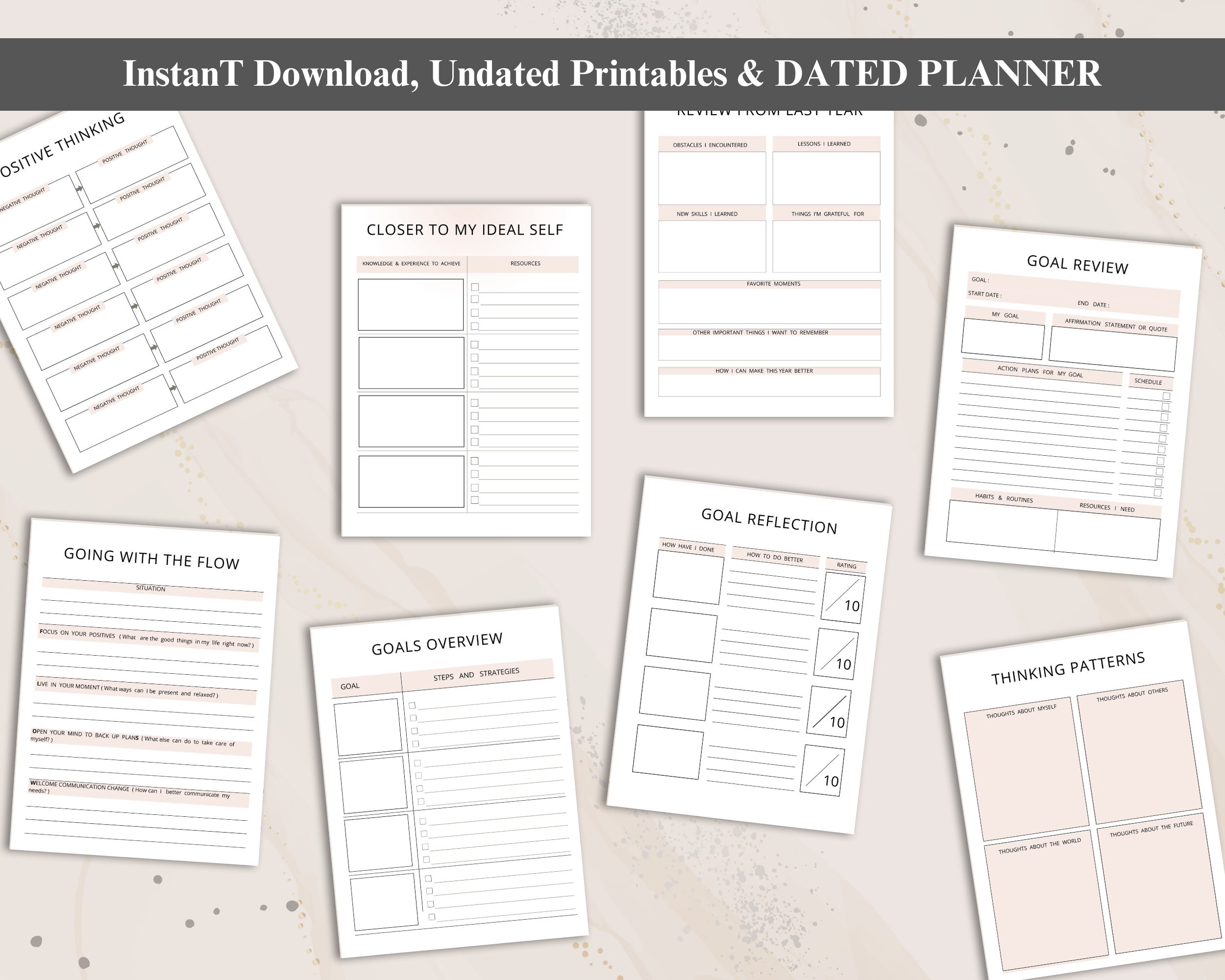 Personal Growth Planner, Habit Tracker, Daily Reflection Journal, Goal ...