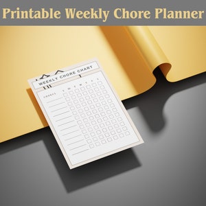Printable Weekly Chore Chart Planner Template, Weekly Schedule, Weekly ...