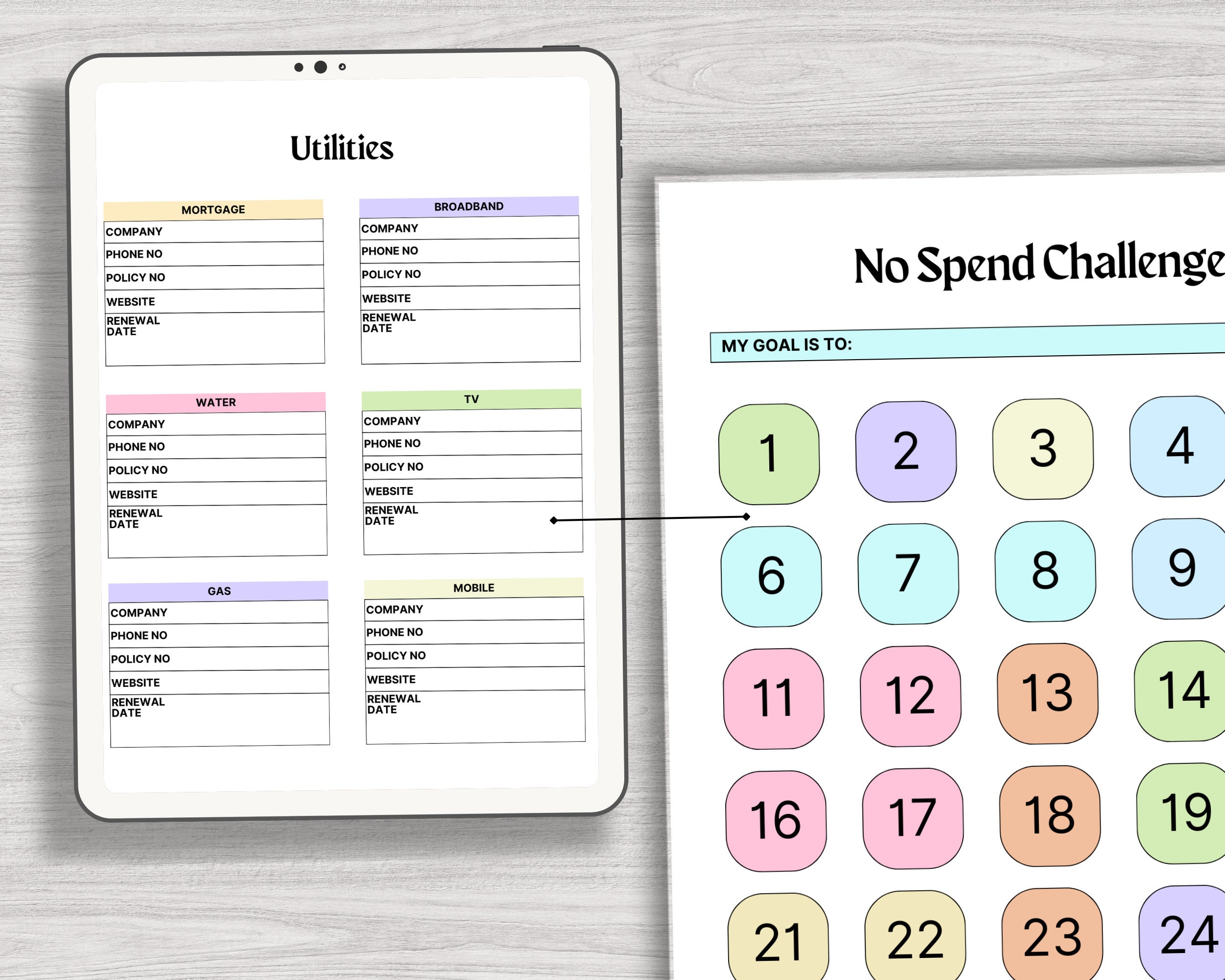 Printable Planner, Finance and Budget Planner Bundle Printable, Savings ...