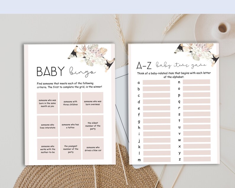 Printable Baby Shower Game Bundle, Gender Neutral Activities, Shower ...