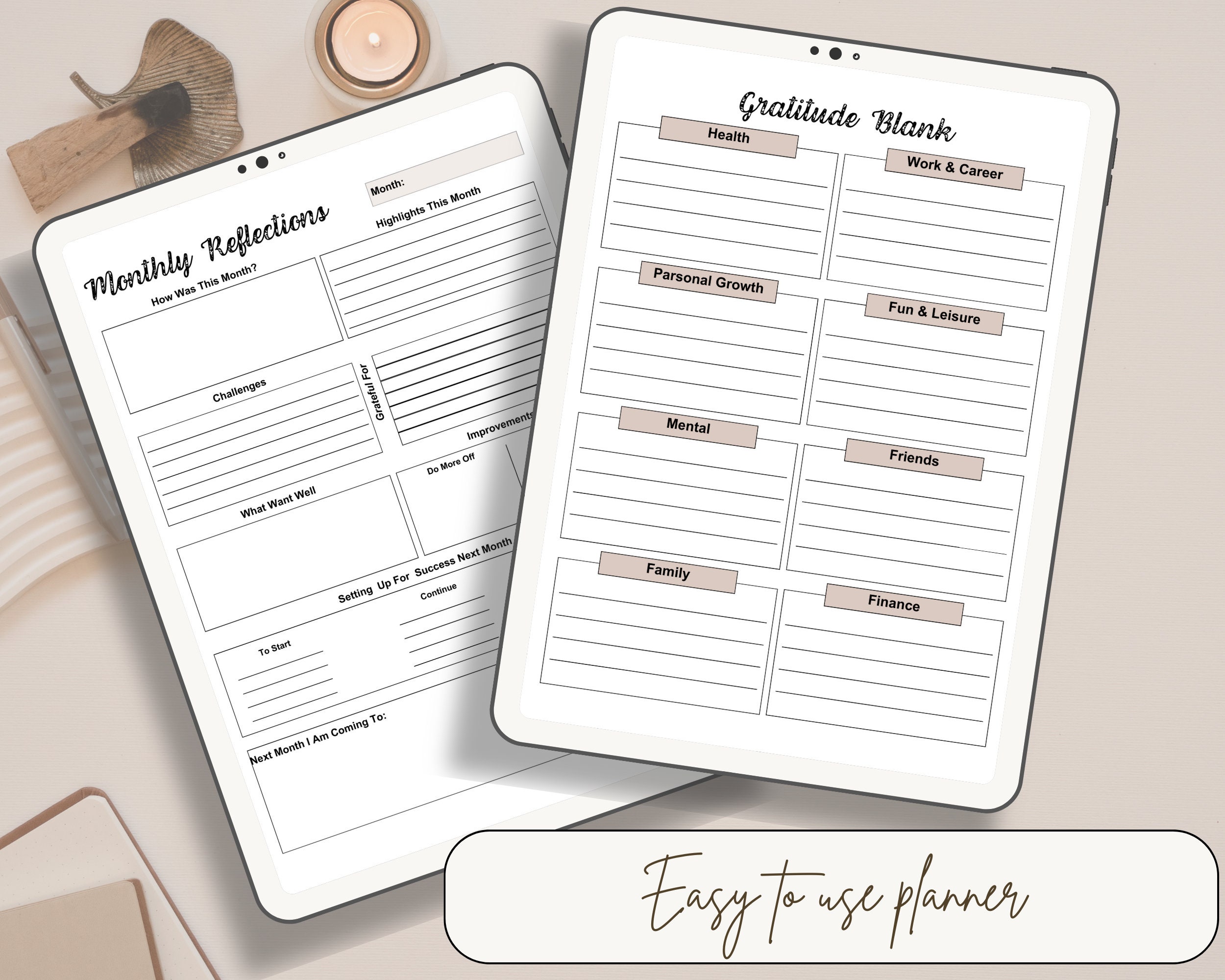 Gratitude Journal Printable, Mindfulness Log, Gratitude Template, Self ...