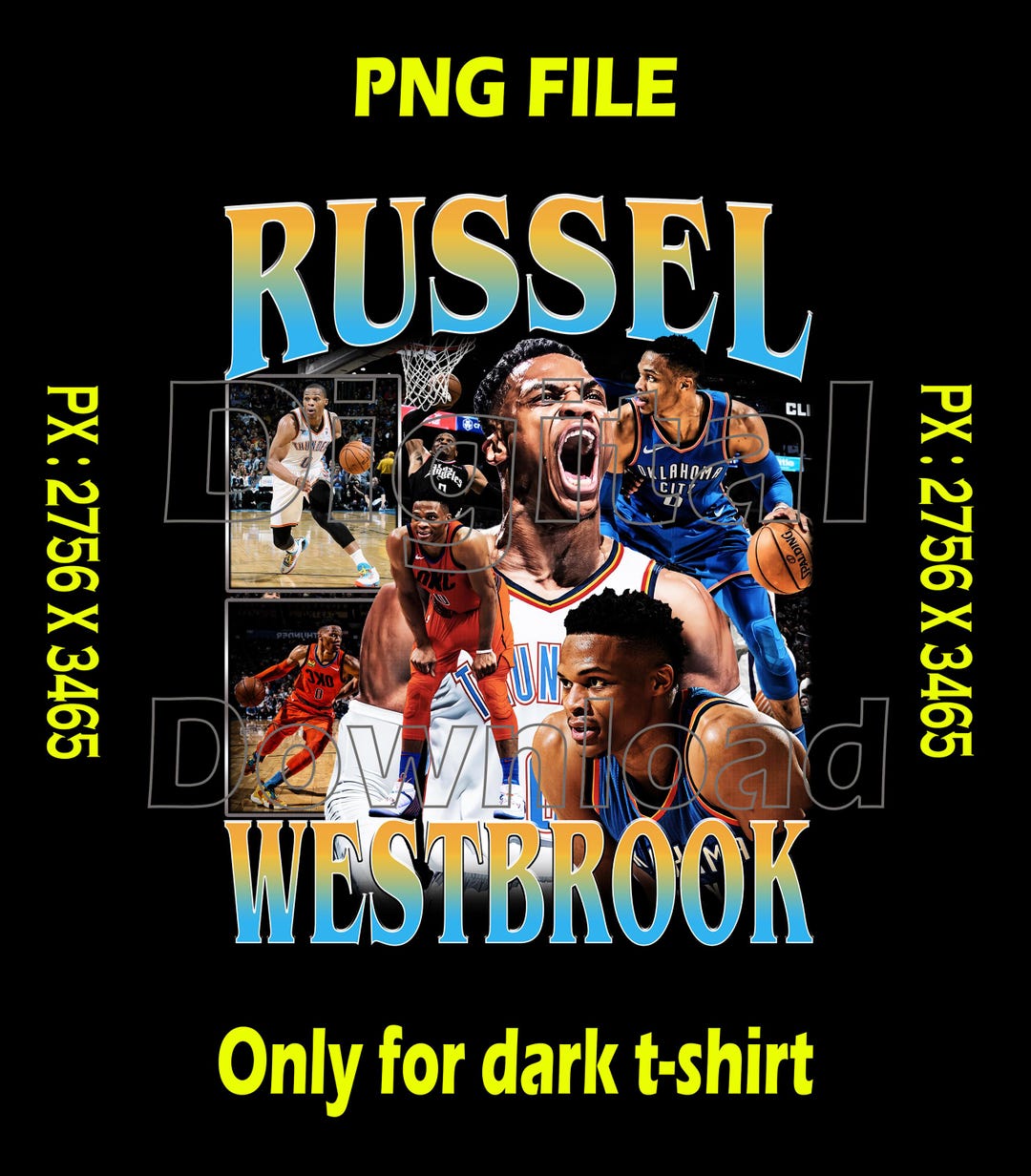 Russell Westbrook T-shirt Design Png, Vector T-shirts Png, Printable ...