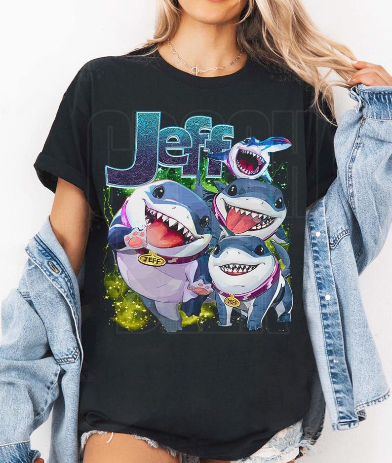 Vintage Jeff the Land Shark Superhero Shirt, Retro 90s Jeffrey Land ...