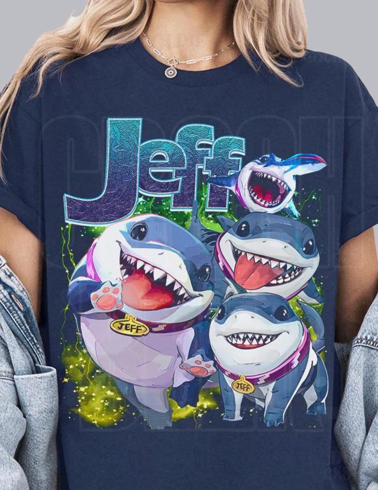 Vintage Jeff the Land Shark Superhero Shirt, Retro 90s Jeffrey Land ...