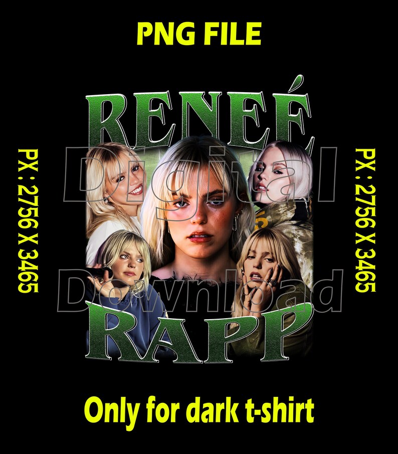 Reneé Rapp Png , Ready to Print, Printable Design, Artist, 90s, Bts ...