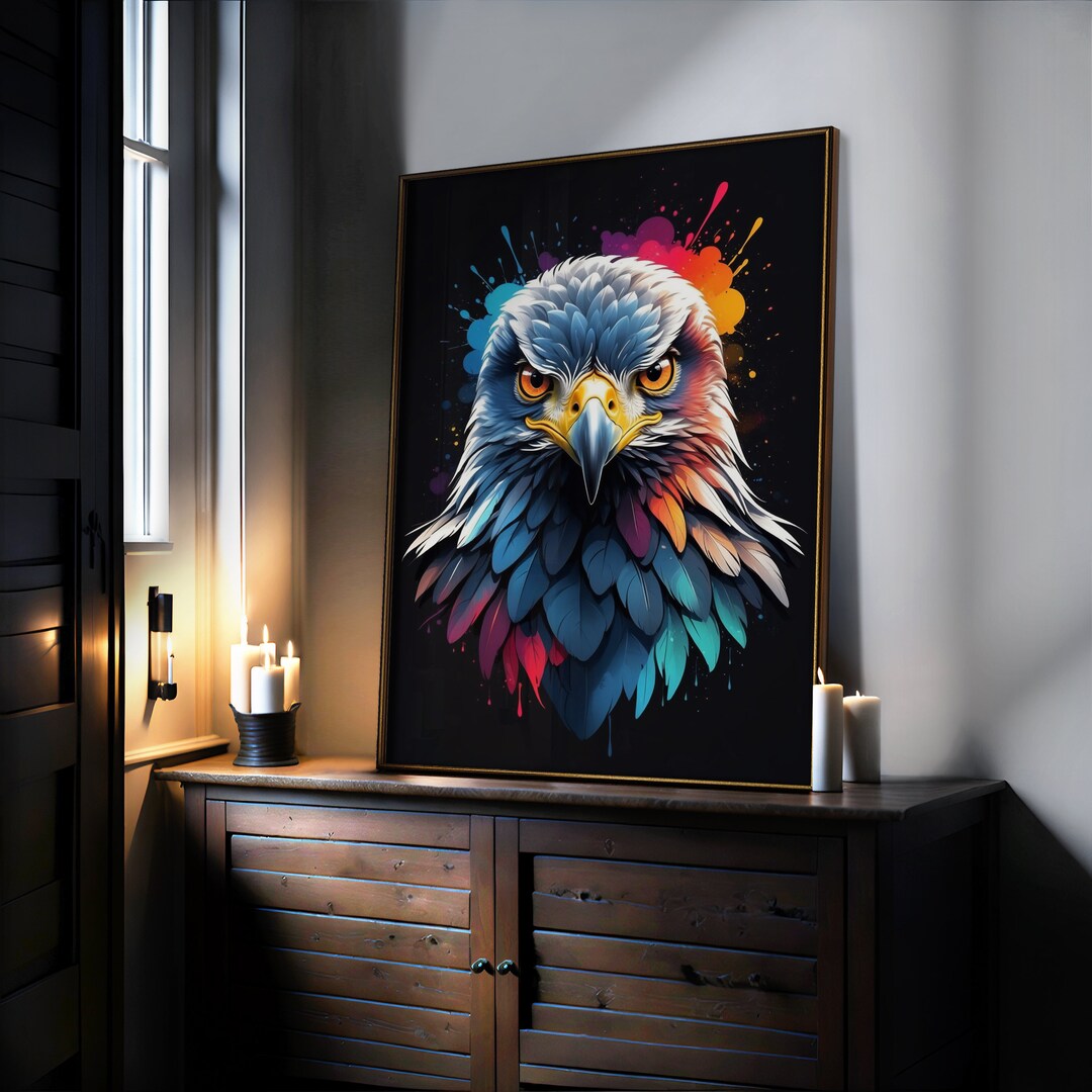 Digital Eagle Wall Art, Eagle Wall Poster, Digital Download, Home Wall ...