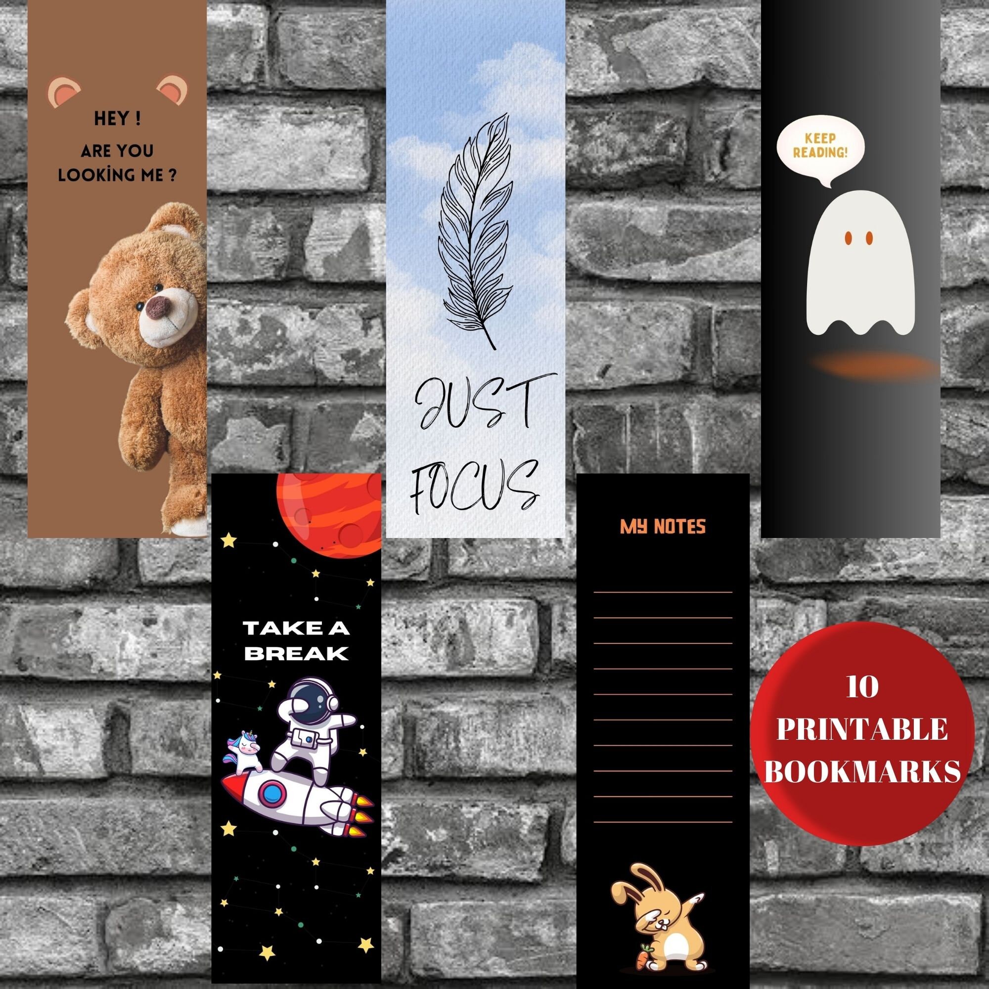 Digital Bookmarks, Printable Bookmarks Template, Bookmark, Printable ...