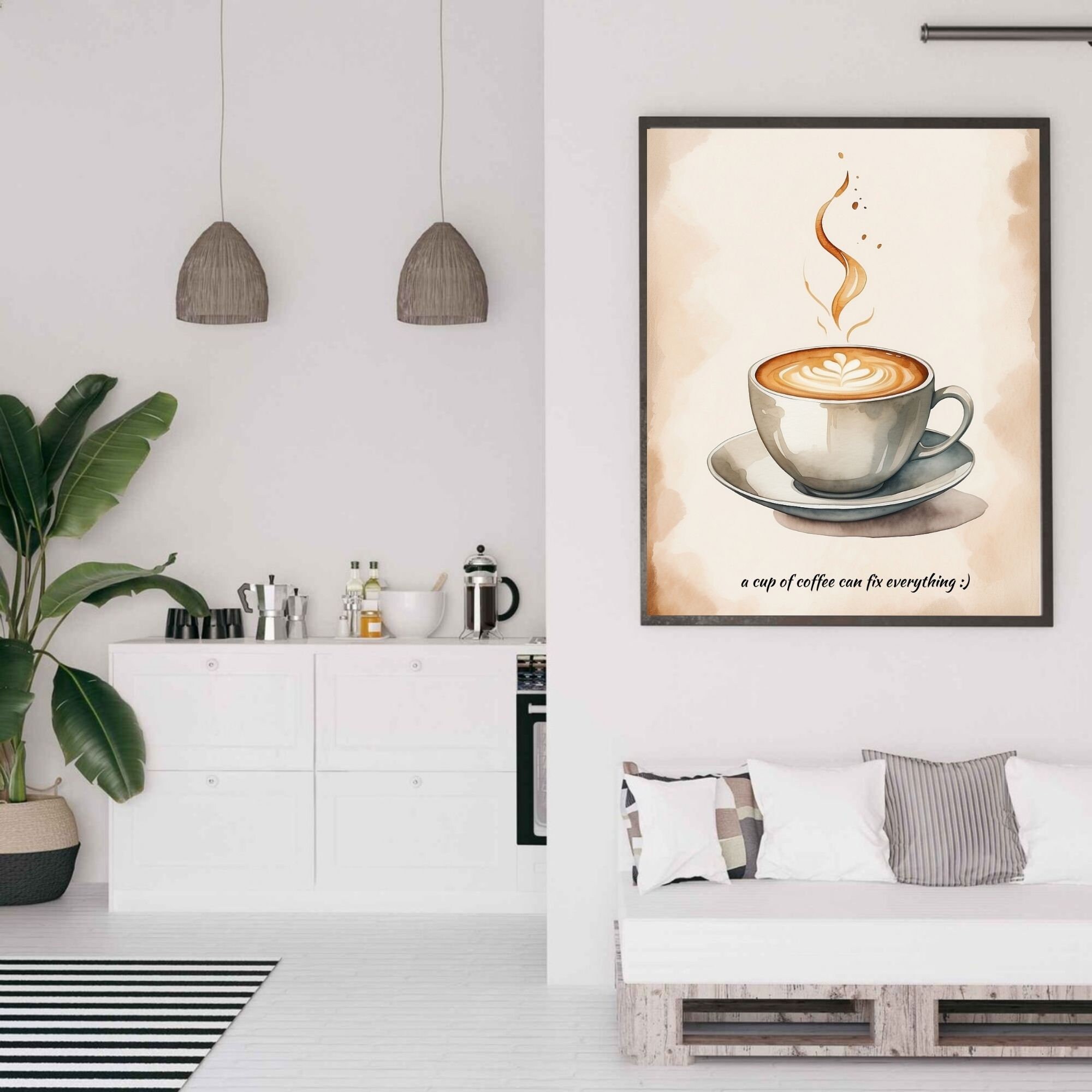 Coffee Poster, Coffee Quote Print, Coffee Shop Prints, Coffee Wall Art ...