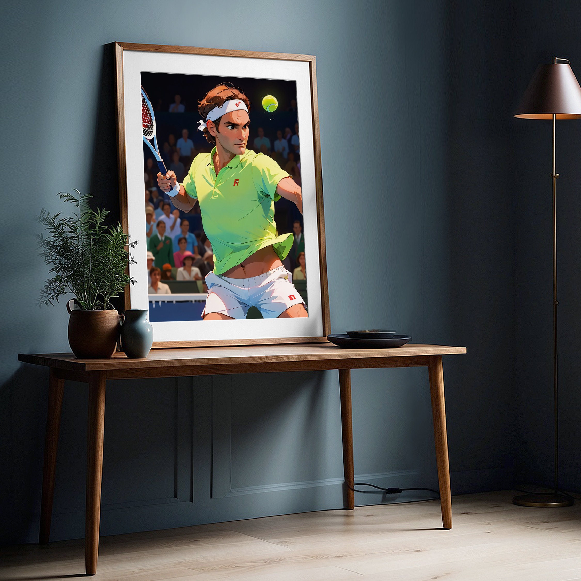 Roger Federer Poster, Tennis Poster, Wall Art Printable, Printable ...