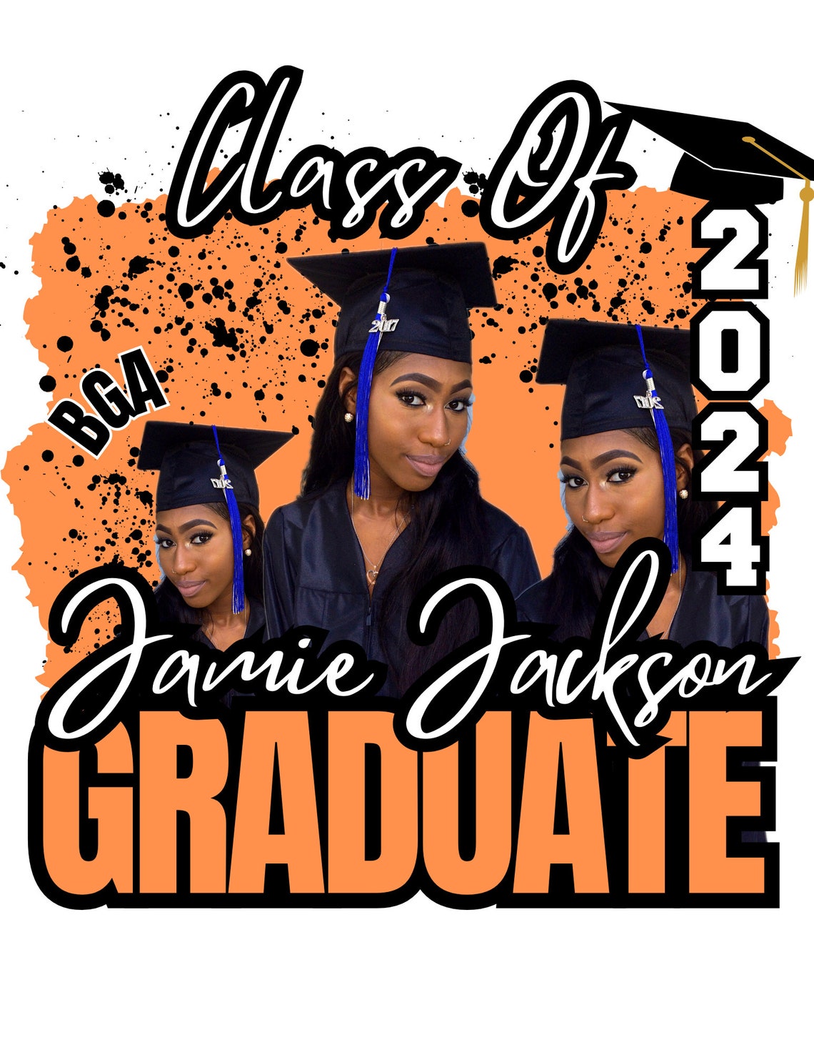 Grad Paddle Fan Template Bundle,canva Editable Template, Custom Grad ...