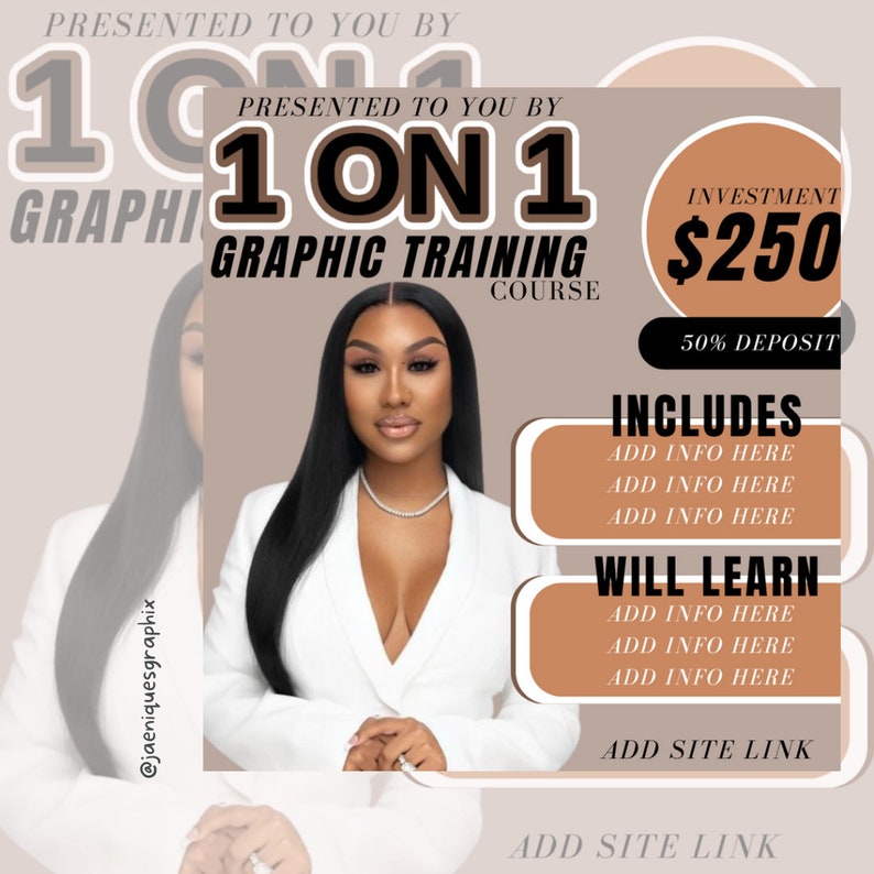 1 on 1 Graphic Class Flyer DIY Flyer Template Design Flyer Masterclass ...