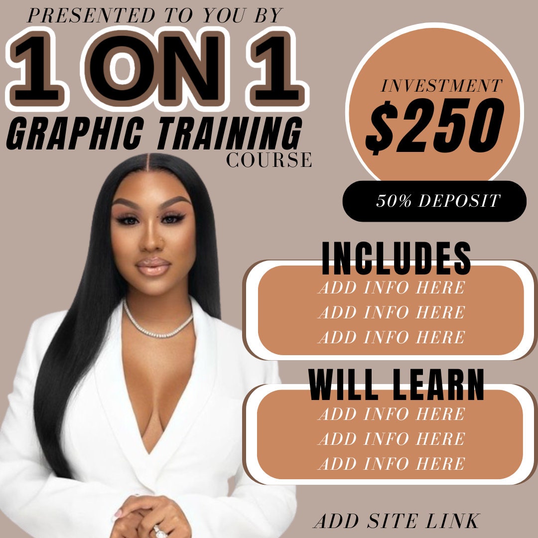 1 on 1 Graphic Class Flyer DIY Flyer Template Design Flyer Masterclass ...
