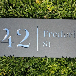 Custom Modern House Address Sign - Laser Cut Acrylic, Weather-resistant ...