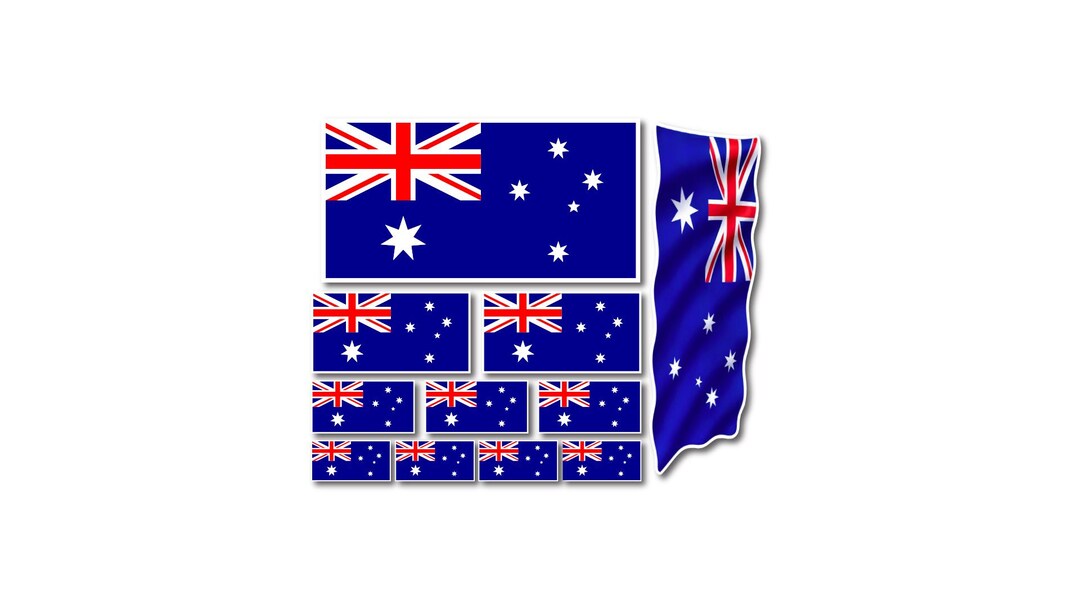 Australian Flag Stickers: Weatherproof Vinyl Decals - Aussie Pride ...