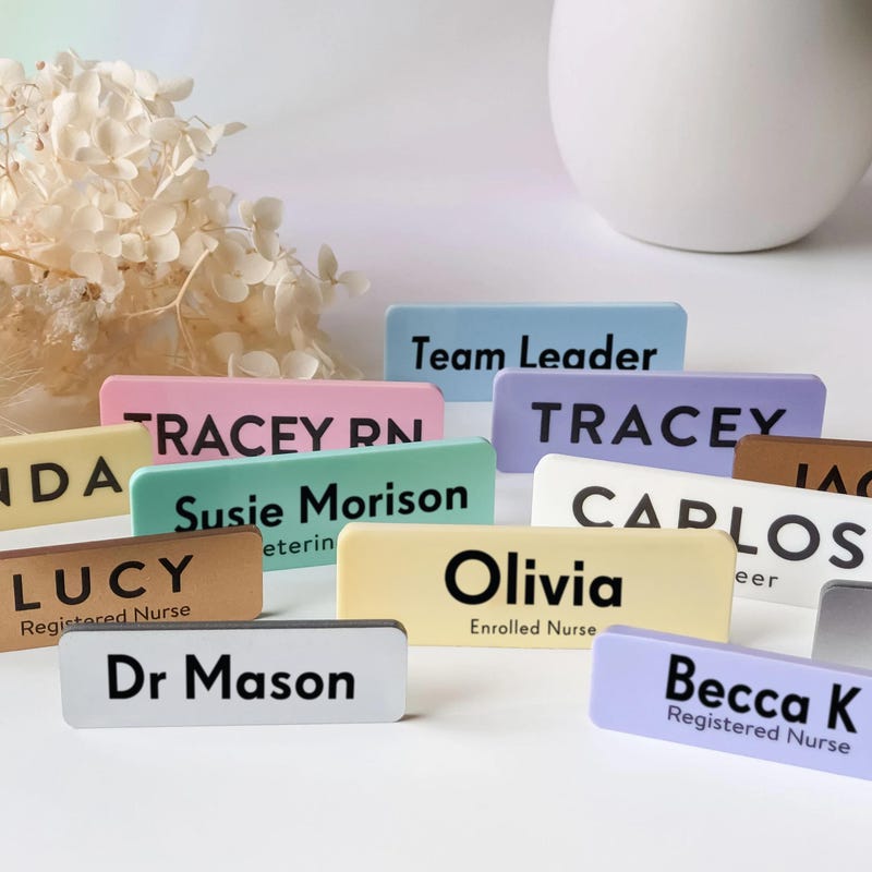 Customizable Magnetic Badges - Etsy UK