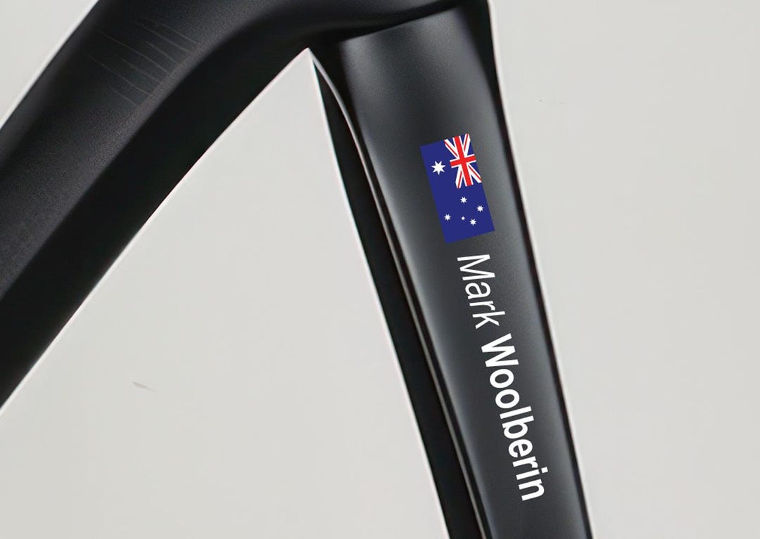 2x Custom Flag & Name Bike Decals - Personalized Cycling Stickers - Etsy