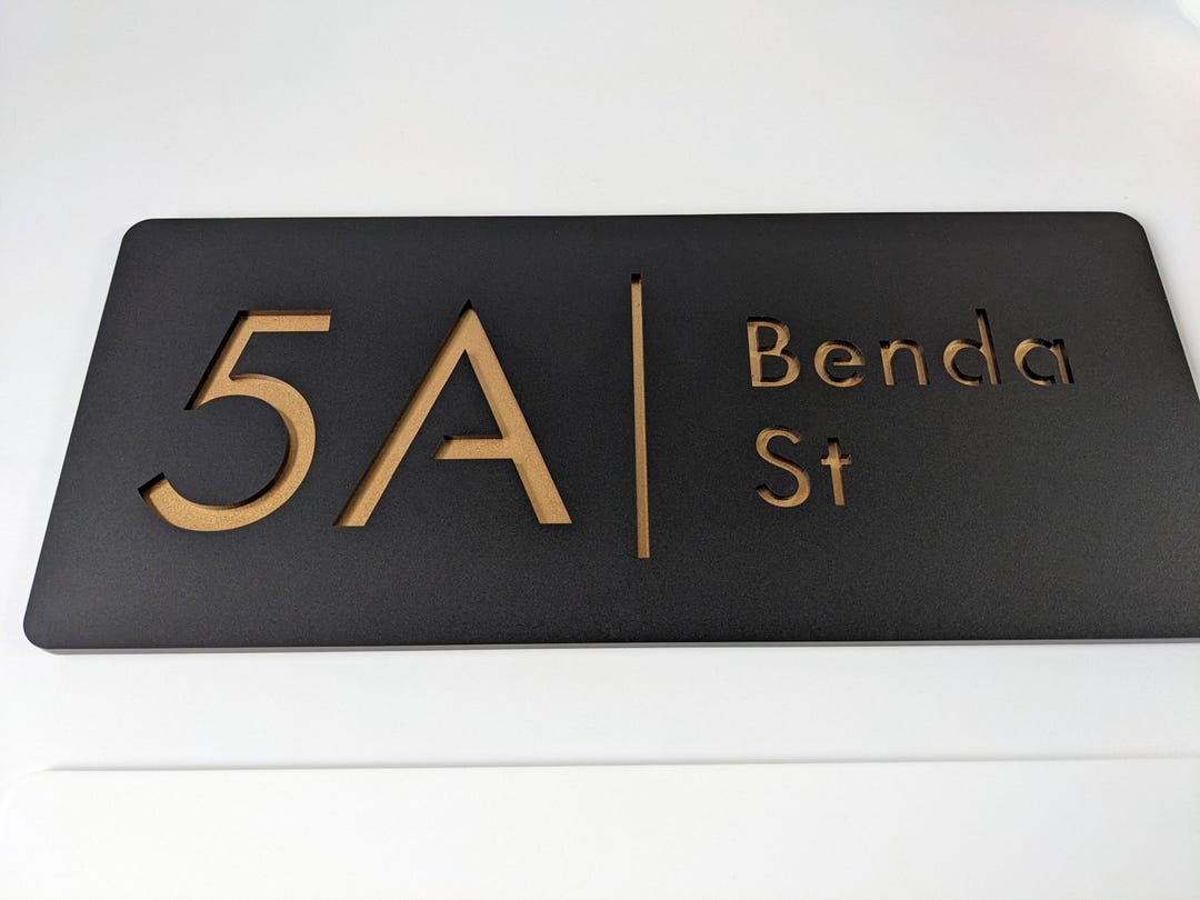 Custom Laser Cut Acrylic House Address Sign: Metallic Colors - Etsy