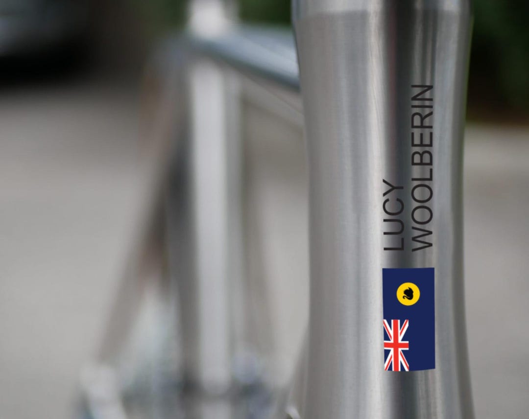 Custom Flag & Name Bike Decal - Personalized Cycling Helmet Sticker - Etsy