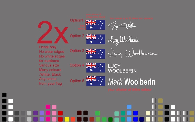 2x Custom Flag & Name Bike Decals - Personalized Cycling Stickers - Etsy