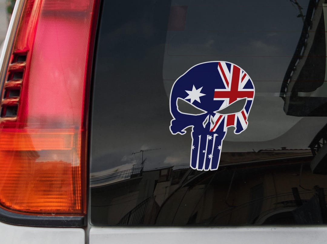 Australian Flag Skull Decal: Aussie Pride Vinyl Sticker - Etsy