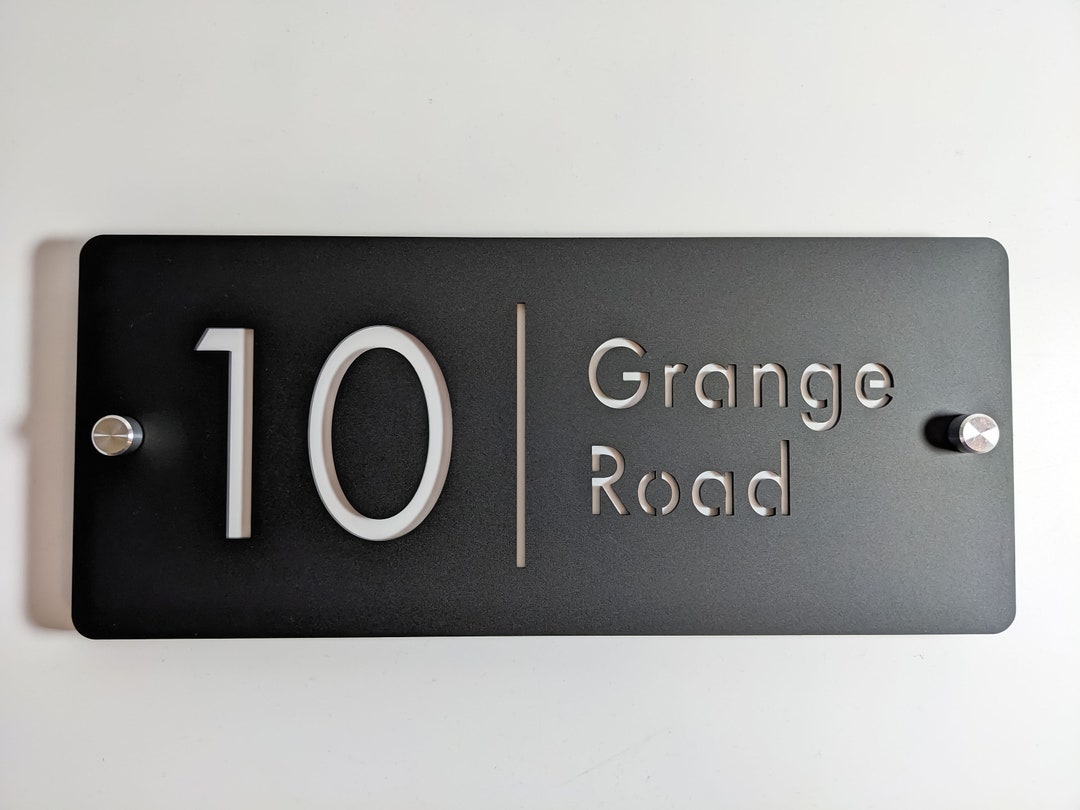 Custom Modern House Address Sign Laser Cut Acrylic, Weather-resistant ...