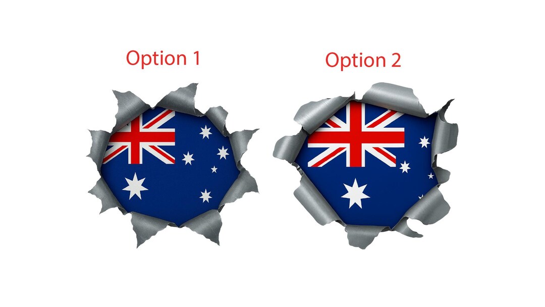 Australian Flag Burst Decal: Weatherproof Vinyl Car Sticker Bubble Free ...
