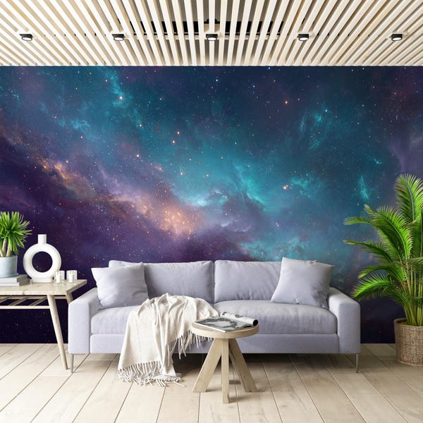 Galaxy Wall Mural - Etsy UK