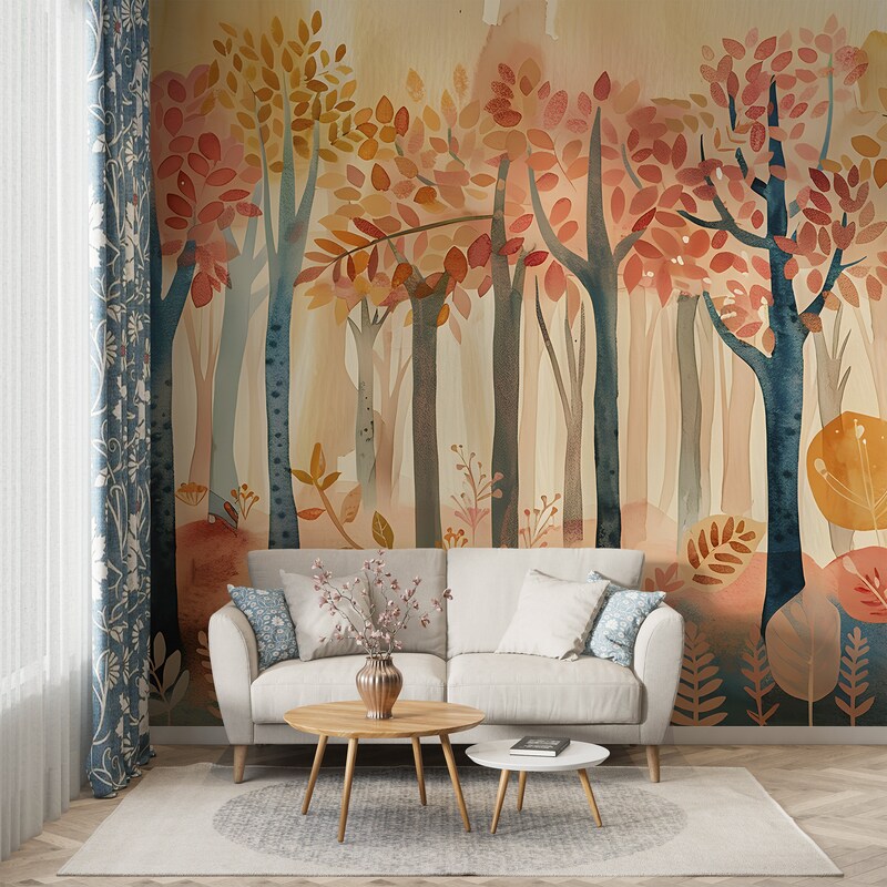 Forest Mural - Etsy