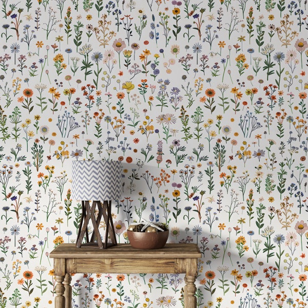 Small Flower Pattern Wallpaper - Etsy