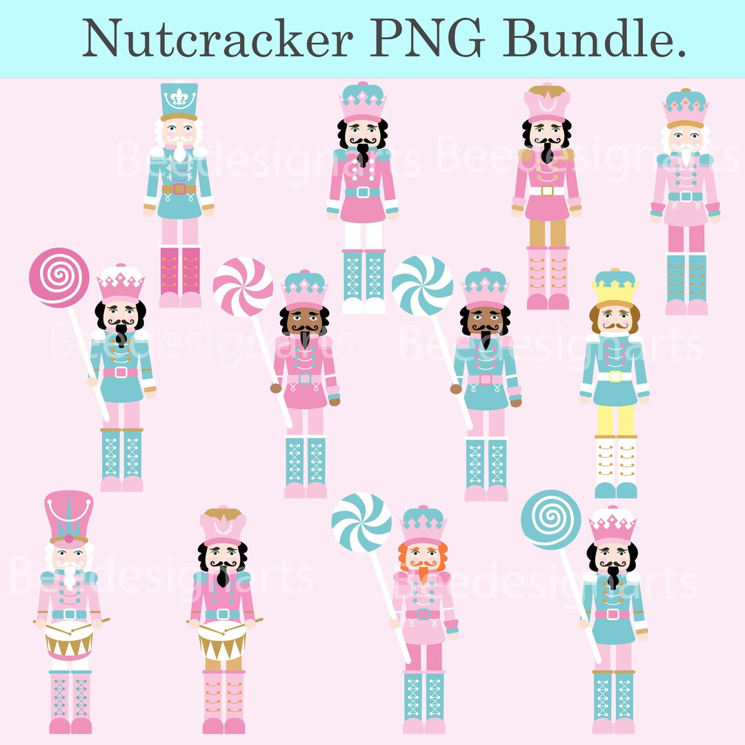 Nutcracker Clipart Bundle, Candy Land, Pink Christmas, Winter ...