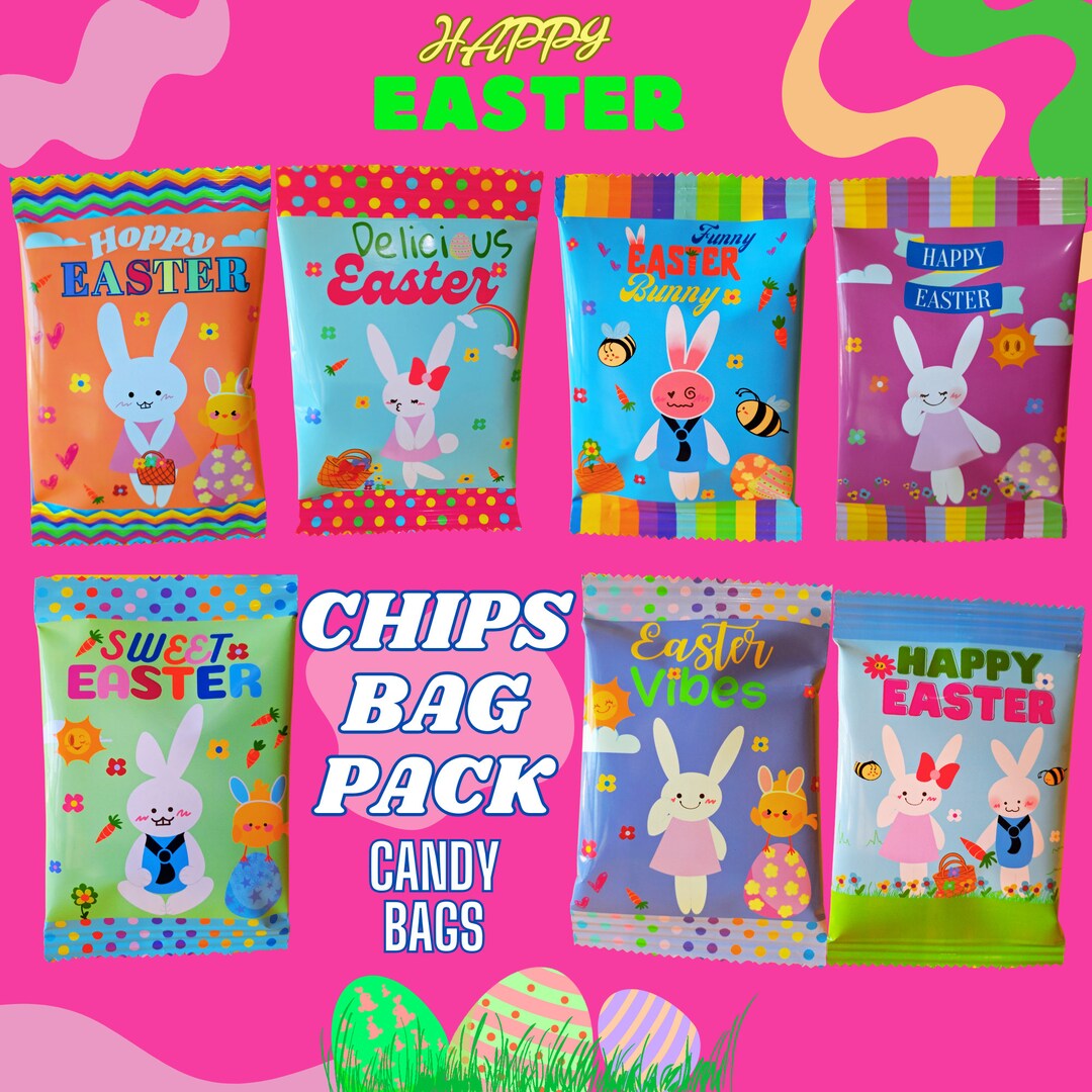 Chips Bags Easter, Printable Easter Chips Bags, Printable Easter Party ...