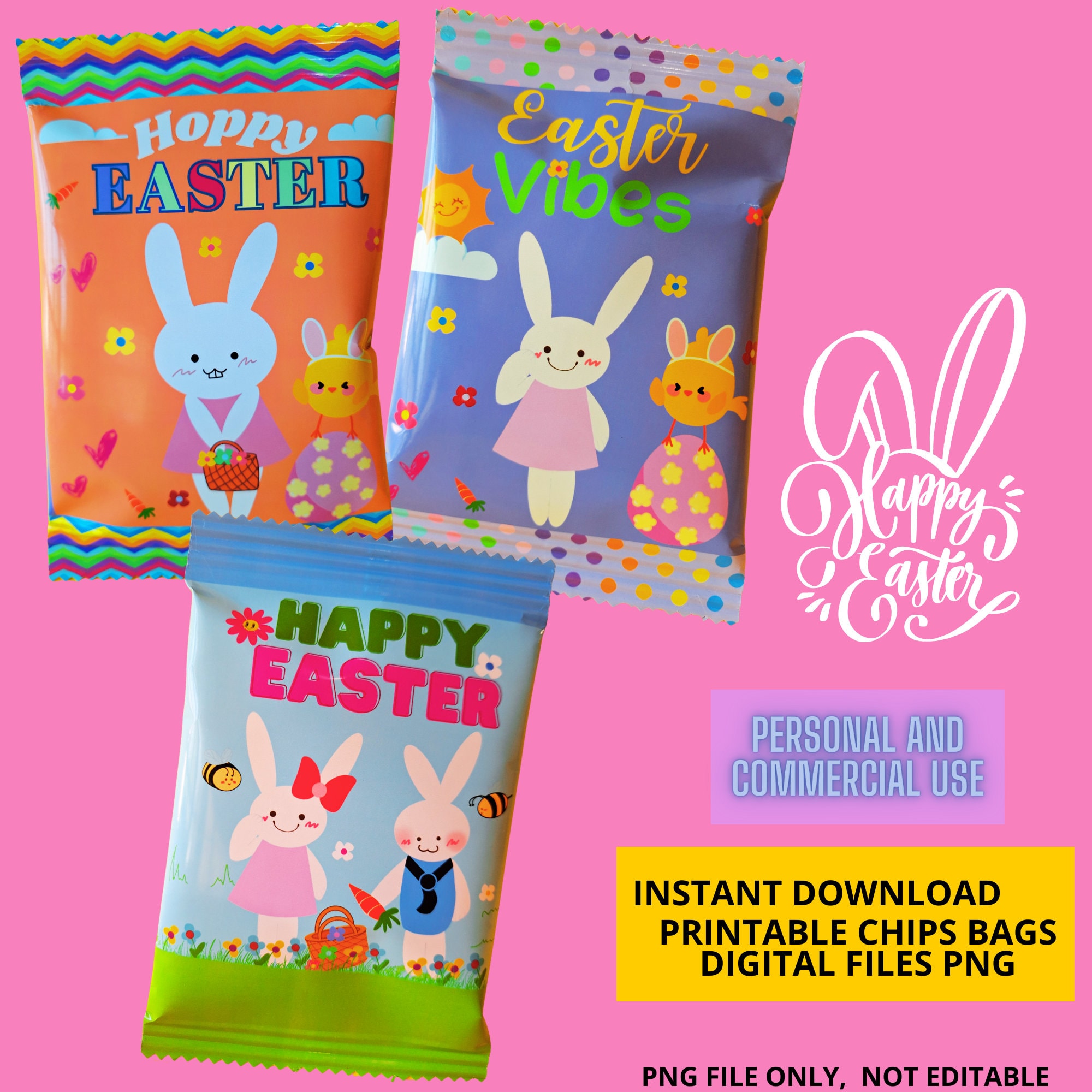 Chips Bags Easter, Printable Easter Chips Bags, Printable Easter Party ...