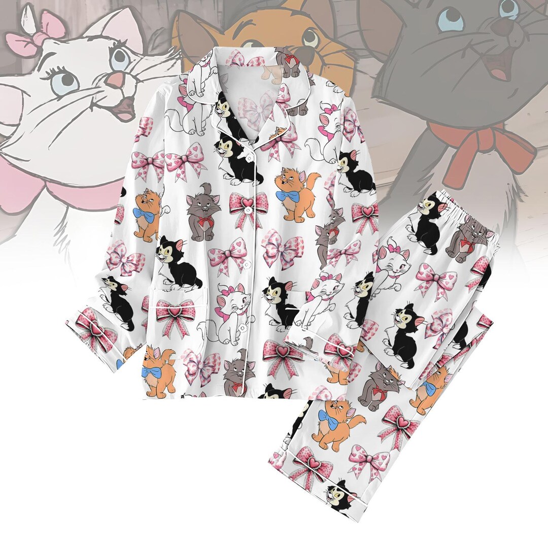 The Aristocats Marie Cheshire Pajamas, Disney Cats Polaroid Pajamas ...