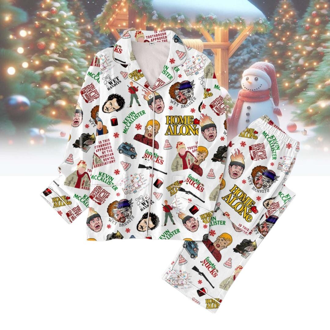 Christmas Home Alone Movie Pajamas Set, Kevin Mccallister Home Security ...