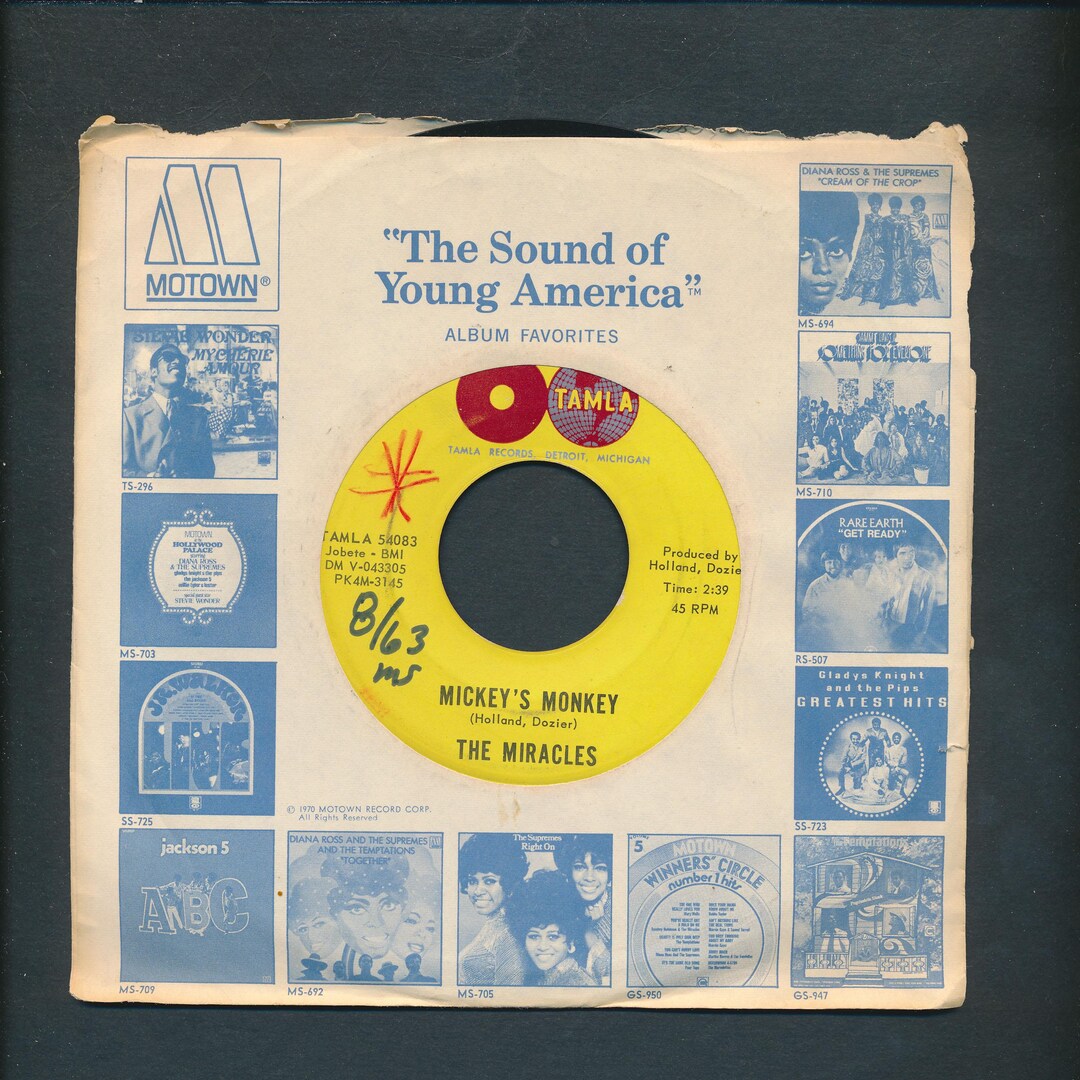 The MIRACLES on TAMLA- Mickey's Monkey- 1963 VG++ - Etsy