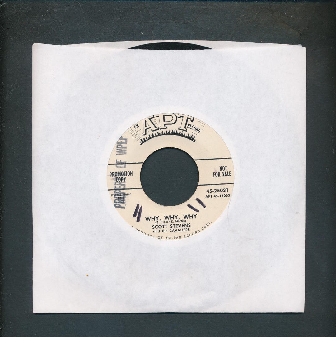 SCOTT STEVENS 45 Rpm- Why Why Why 1959 VG+ - Etsy