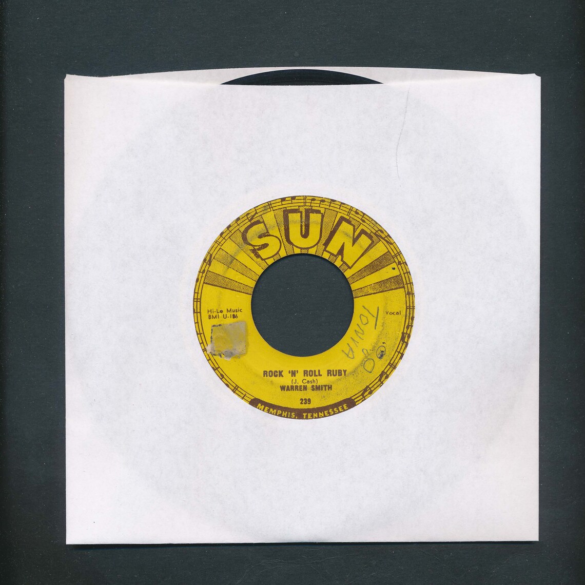 45 Rpm- WARREN SMITH on SUN Rock 'n' Roll Ruby 1956 Rockabilly - Etsy