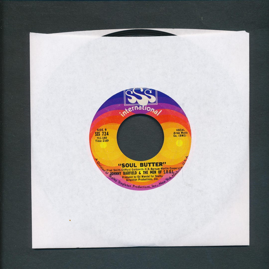 Johnny BARFIELD & the Men of S. O. U. L. 45 Rpm Record- Soul Butter ...