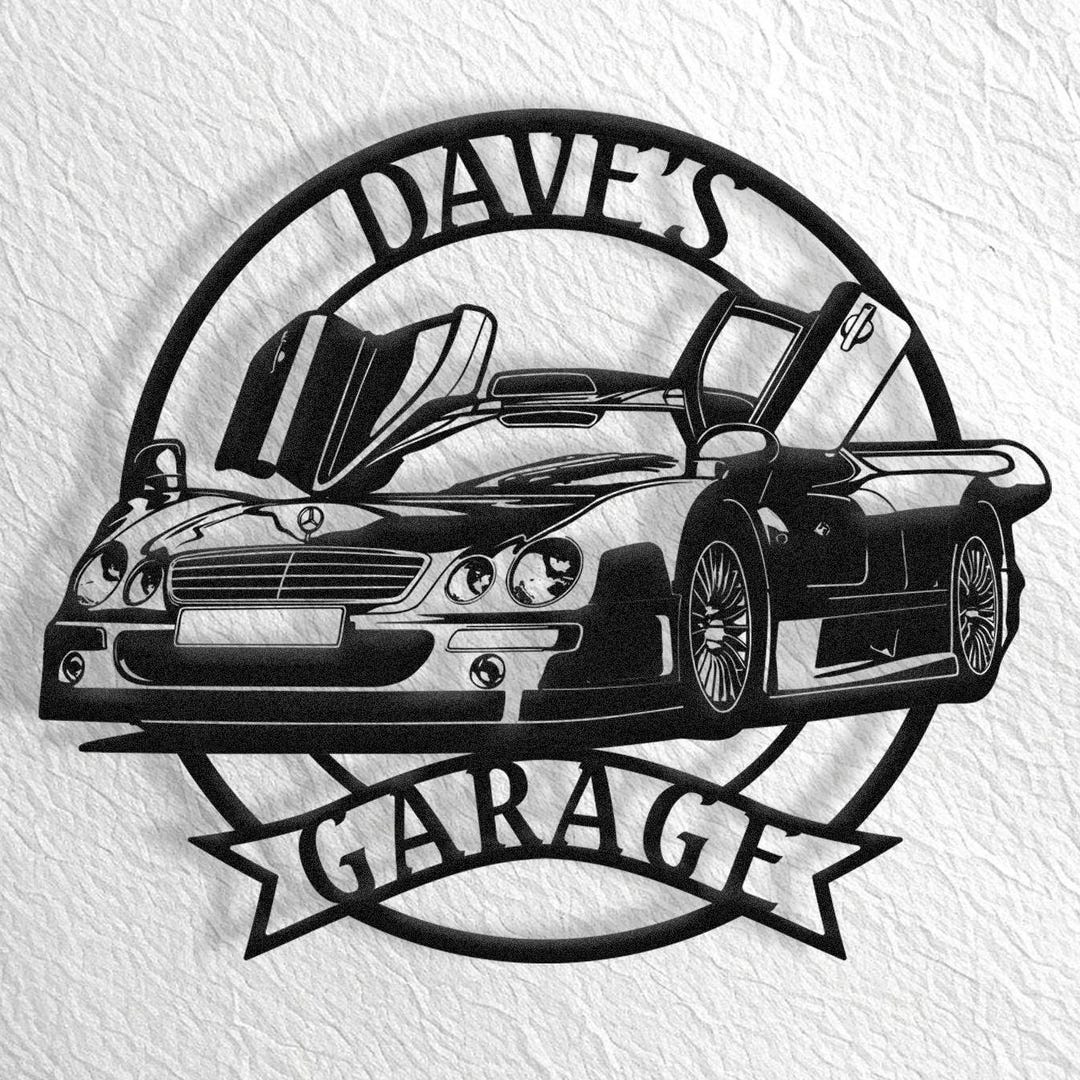 Mercedes-benz CLK Metal Wall Art, Mercedes Garage Wall Sign, CLK ...