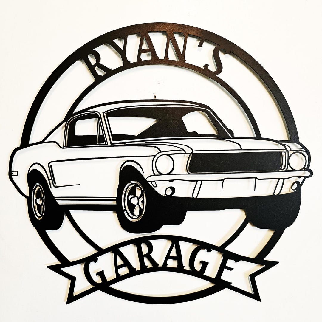 1968 Ford Mustang Garage Sign, Mustang Garage, Mustang Shelby, Mustang ...