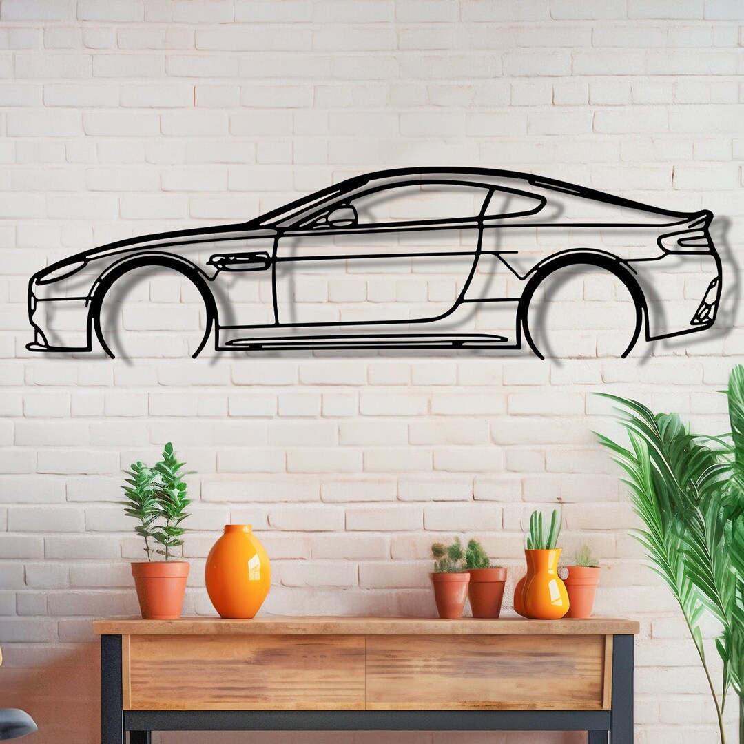 Aston Martin Vantage Metal Wall Art, Car Garage Wall Sign, Rapide ...