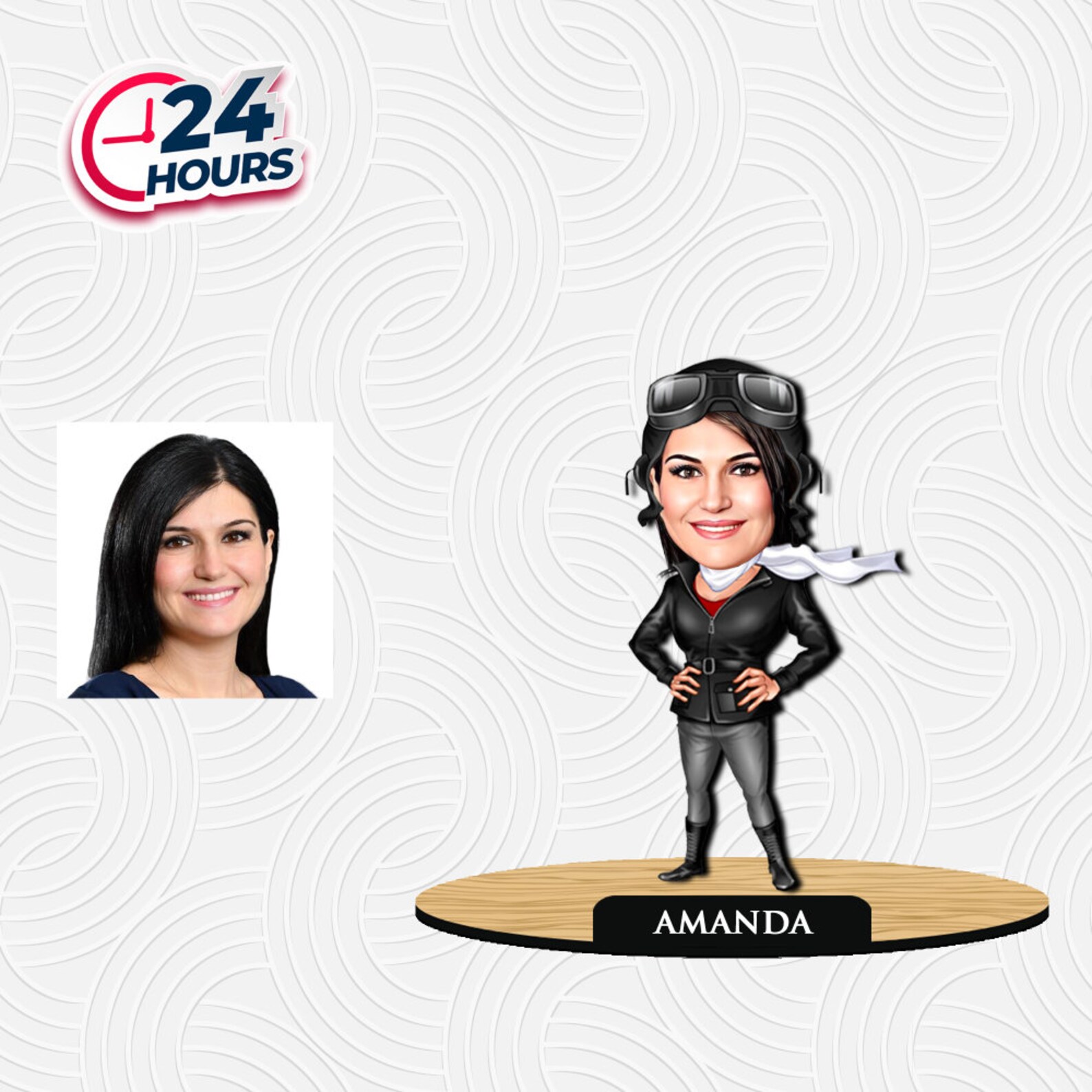 Custom Pilot Portrait, Female Pilot Gift Idea, Pilot Gifts, Aviation ...