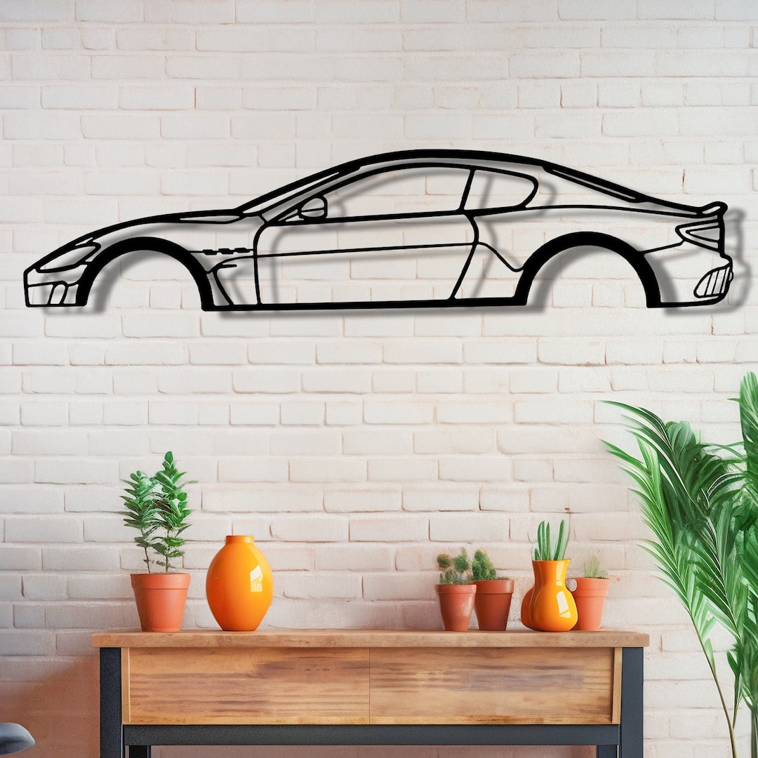 Custom Car Metal Silhouette Wall Art, Your Own Car Wall Decor, Car ...