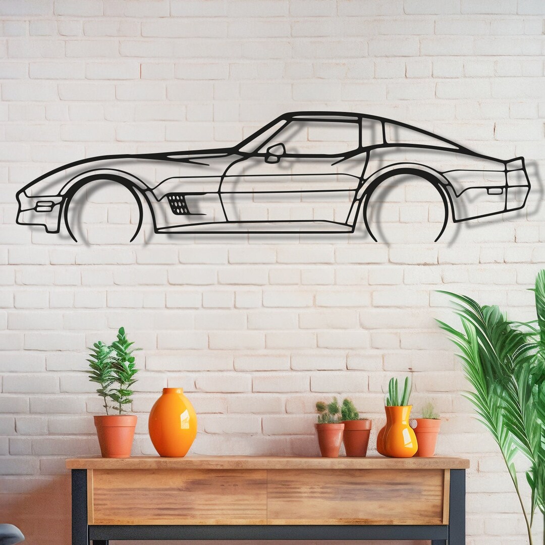 1982 Detailed Metal Wall Art, Car Garage Wall Sign, Racing Automobile ...