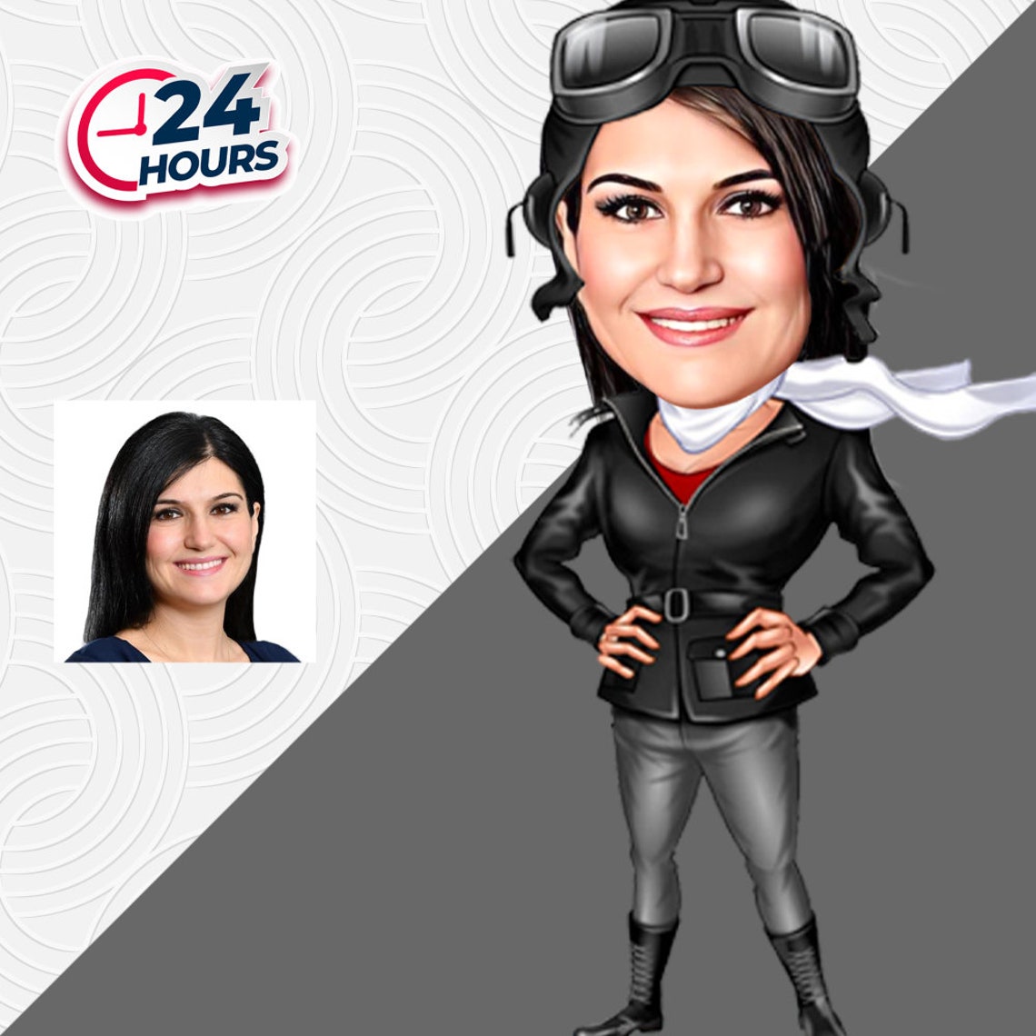 Custom Pilot Portrait, Female Pilot Gift Idea, Pilot Gifts, Aviation ...